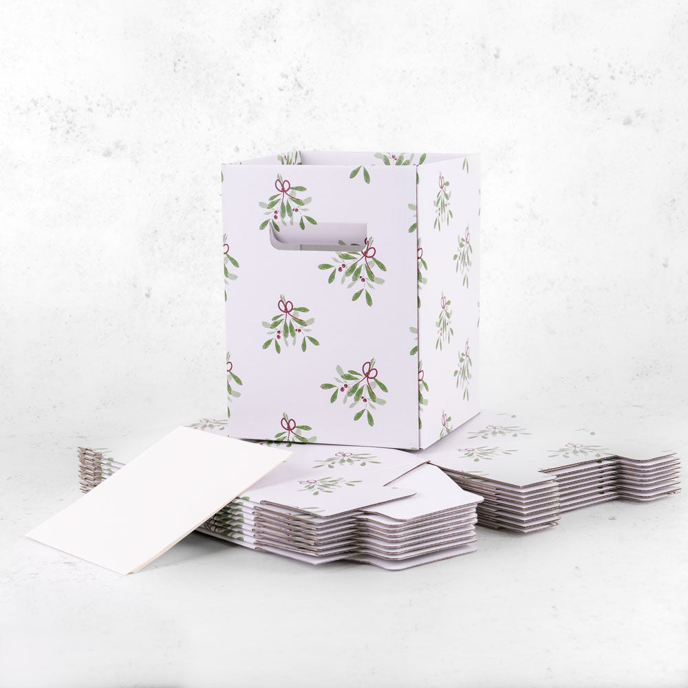 Porto Boxes, Oh Mistletoe, White/Green/Red, Pack x 10 – Atlas Flowers