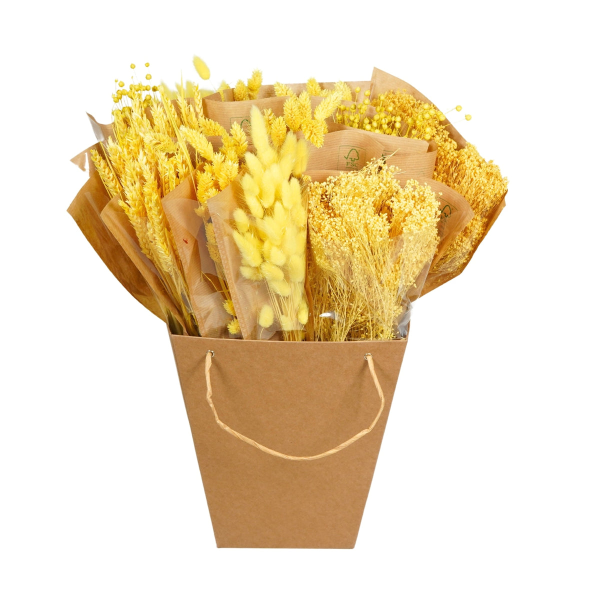 Pre Order Dried Flowers Mono mix, light yellow, box x 12 bouquets ...
