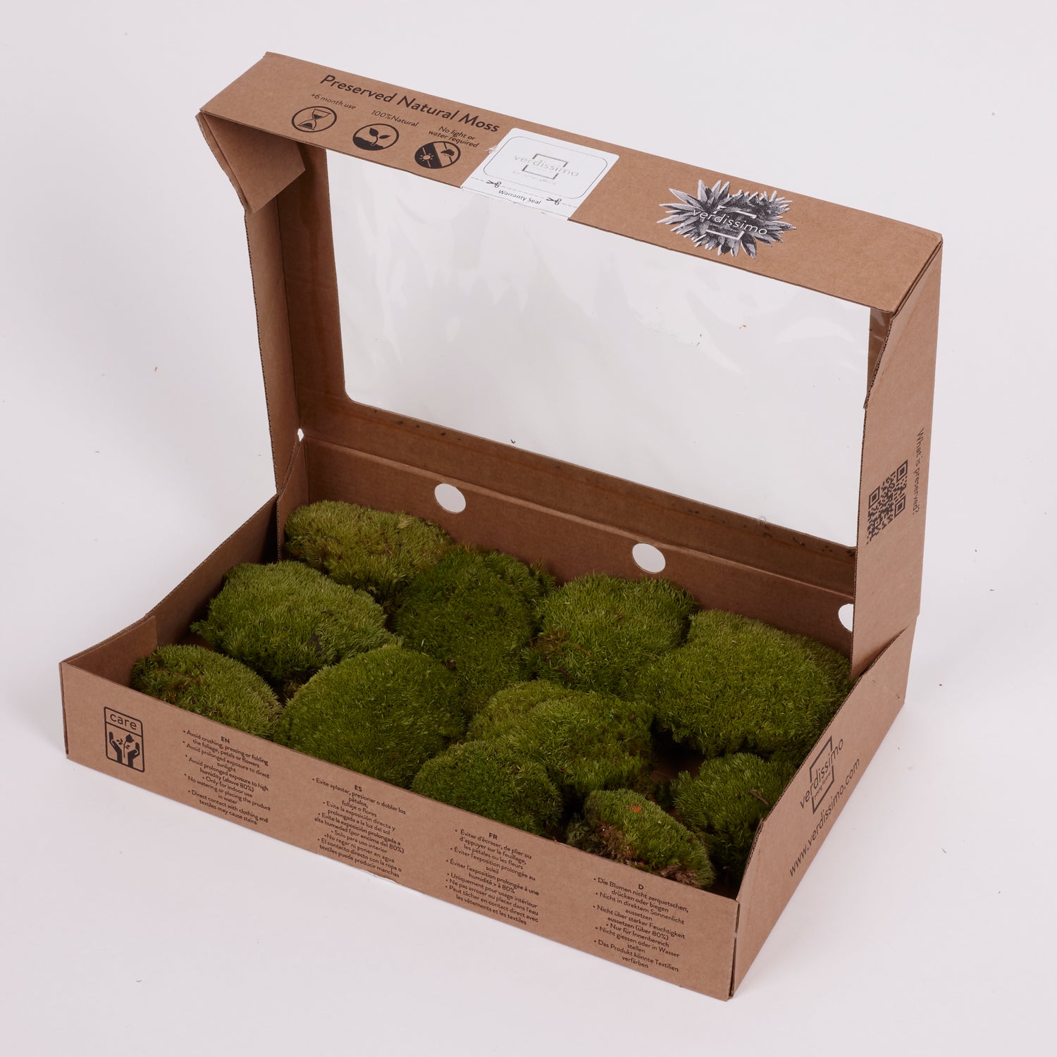 Ball Moss, Preserved, Natural Green, 250g Box – Atlas Flowers