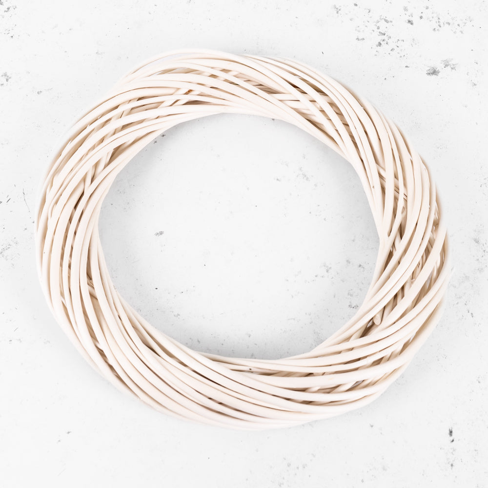 Wreath, Ring, Wicker, Bleached, 30cm Diameter – Atlas Flowers
