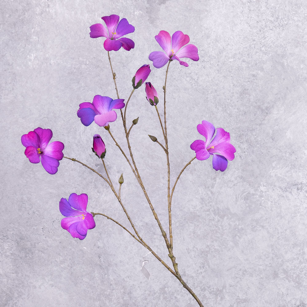 Petunia Spray (Silk-ka), Artificial, Purple, 95cm – Atlas Flowers
